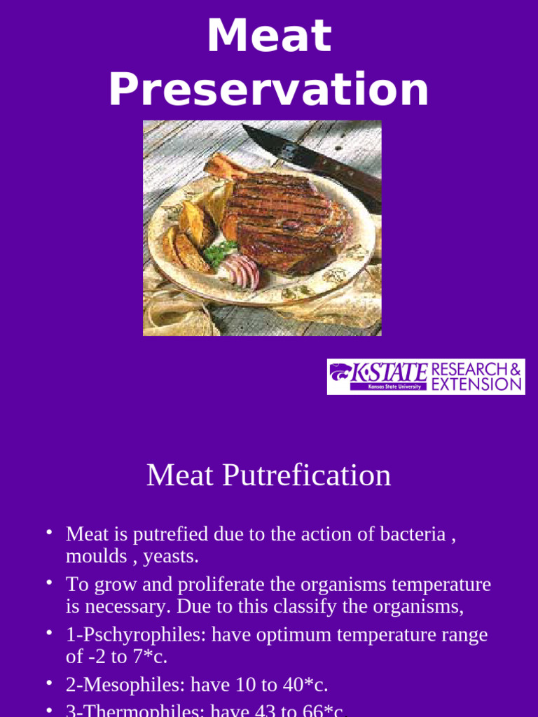 Meat Preservation Techniques Explained | PDF | Food Preservation ...