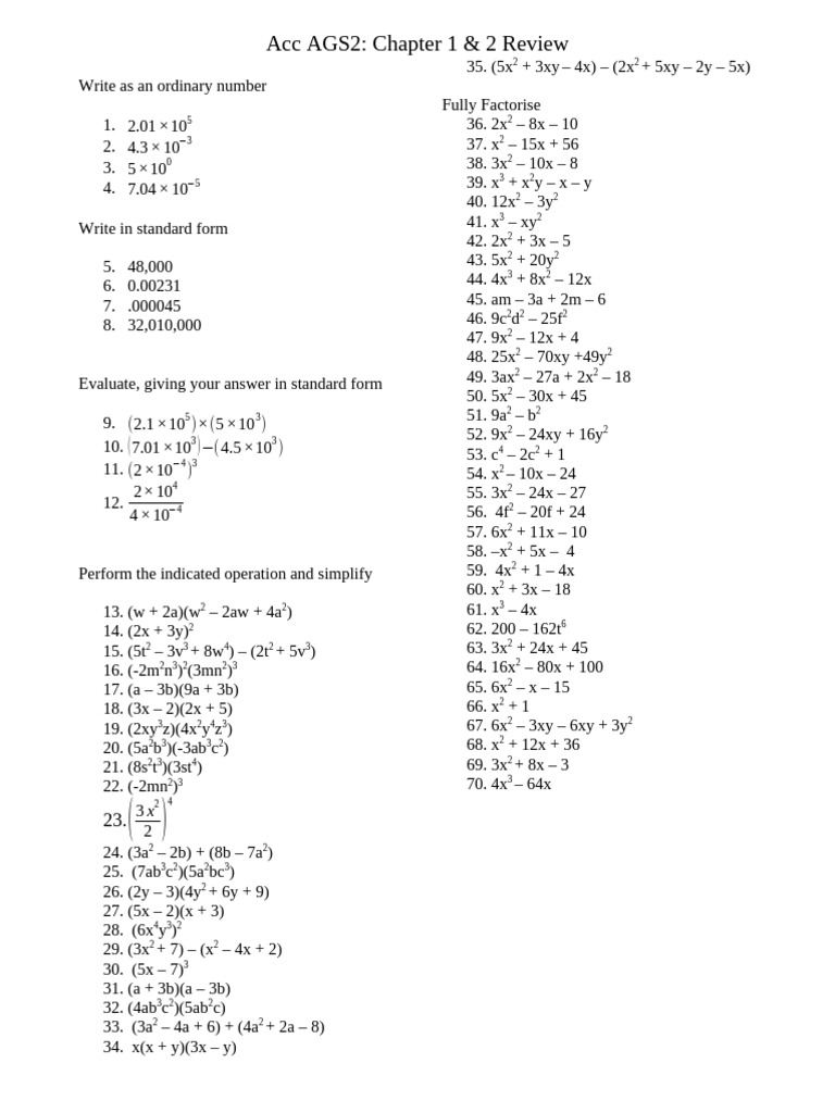 Acc AGS2 Chapters 1 2 Review | PDF