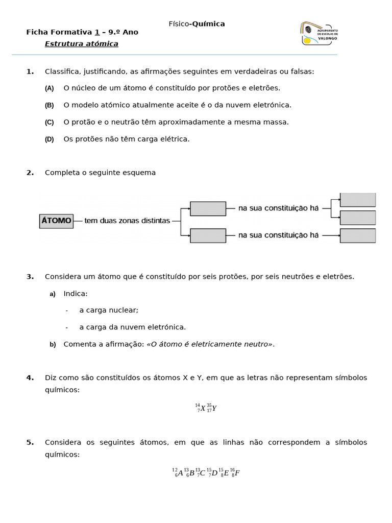 FichaFormativa1A Q9 | PDF