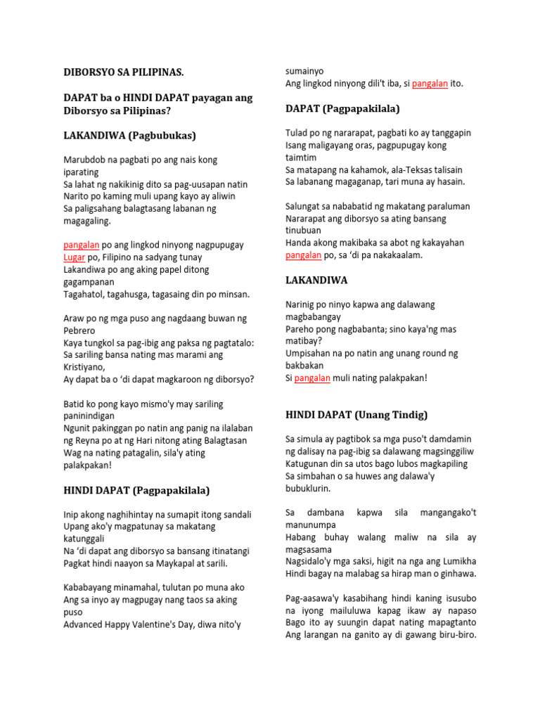 Diborsyo Sa Pilipinas | PDF