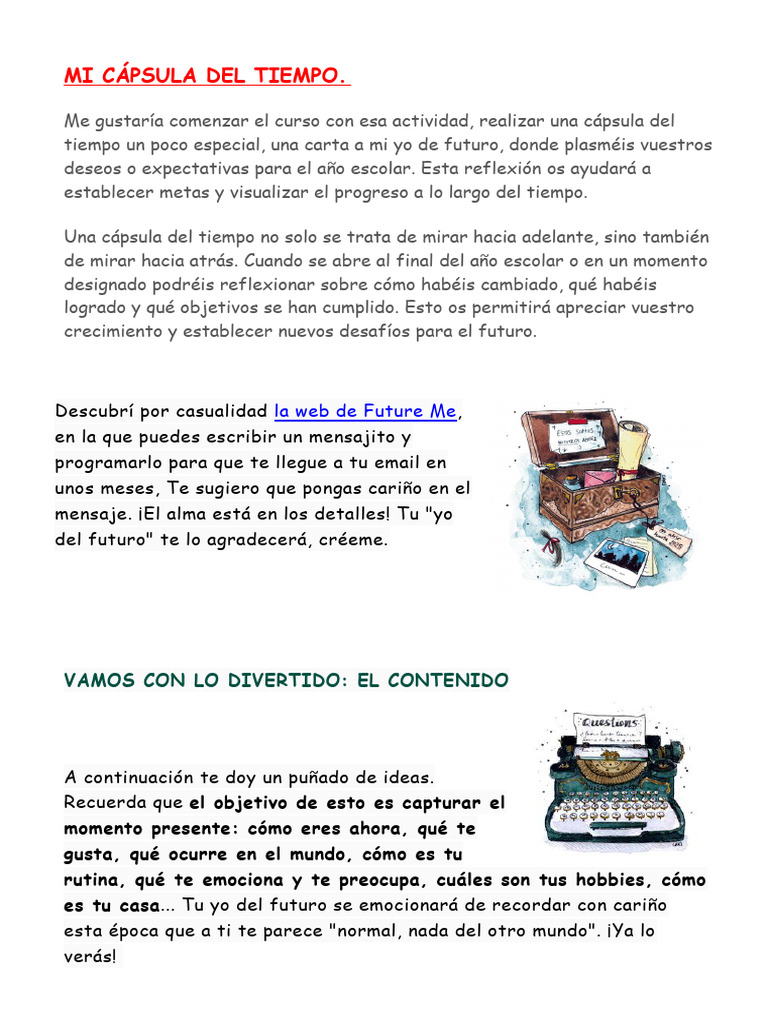 Carta a Mi Yo Futuro: Metas y Reflexión | PDF