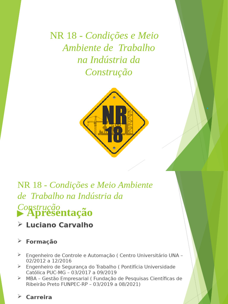 18 Treinamento NR 18 | PDF