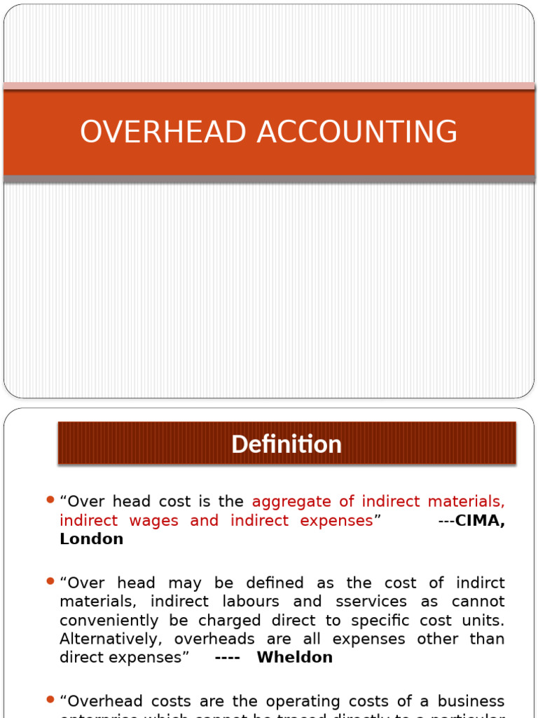 Overhead Accounting | PDF
