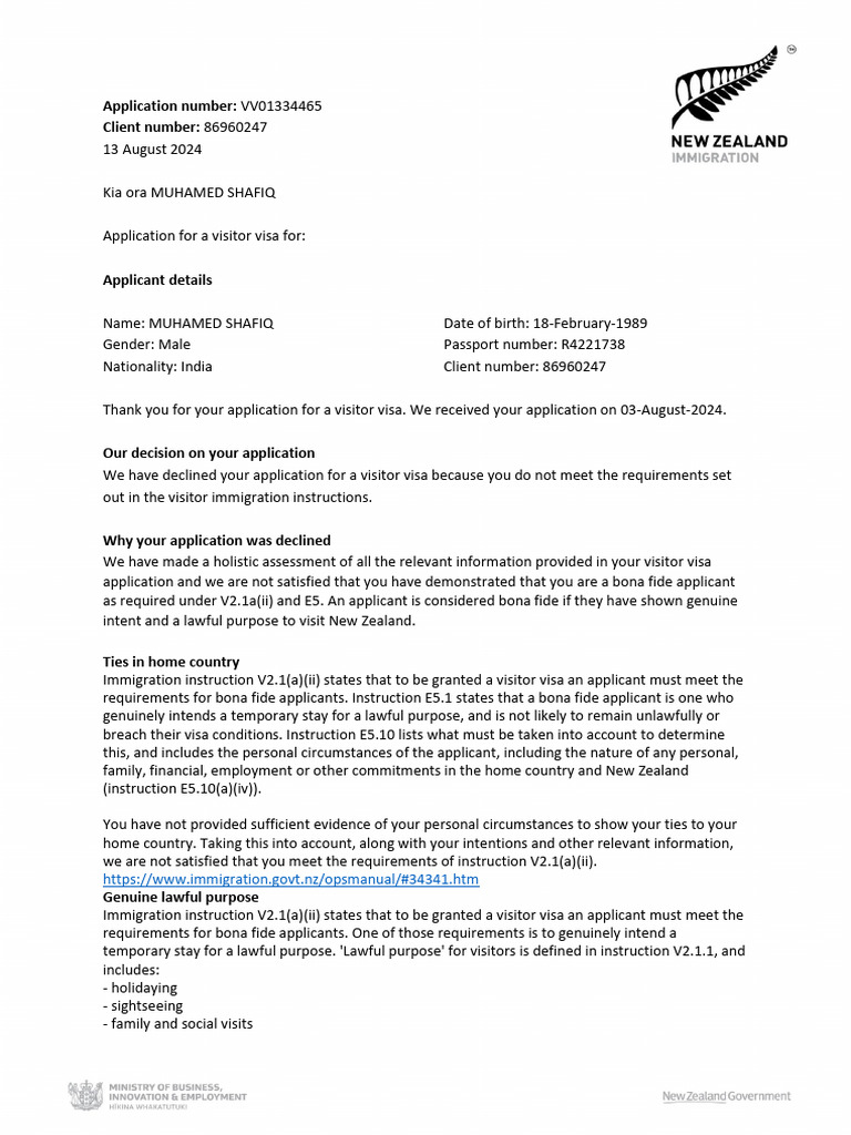 Decline Letter | PDF