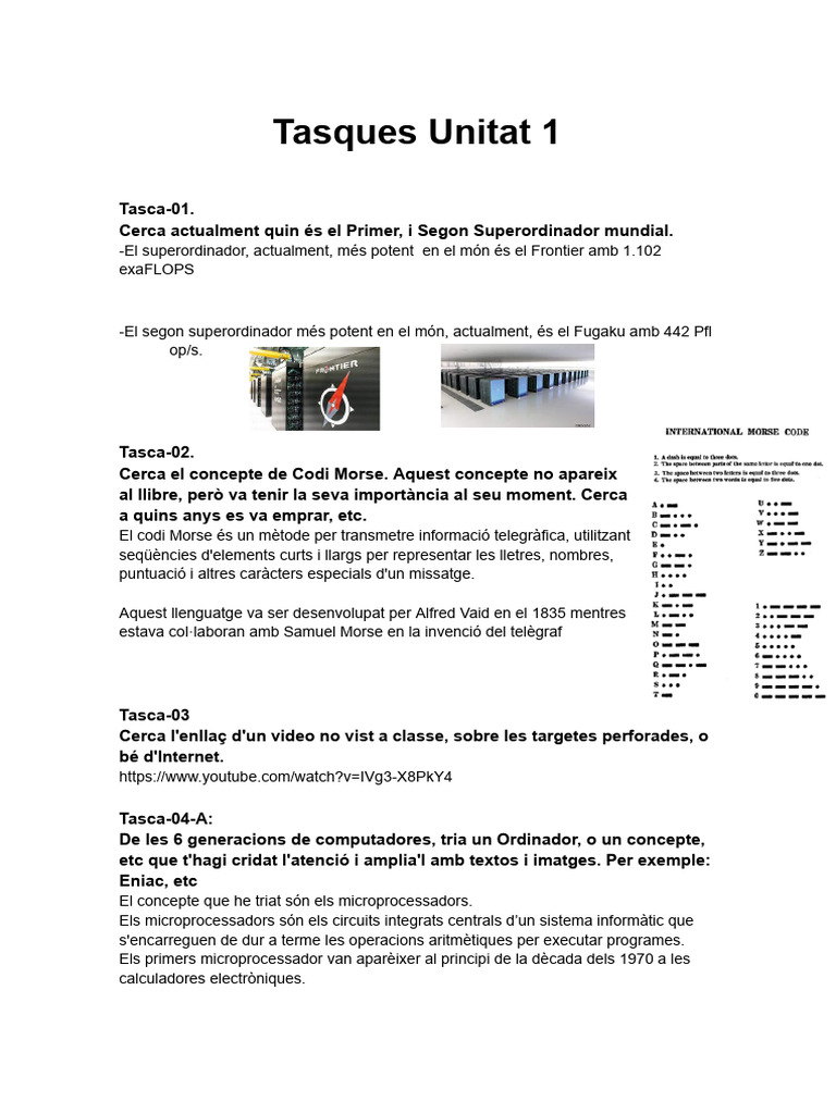 Tasques Unitat 1 Pere Miquel | PDF