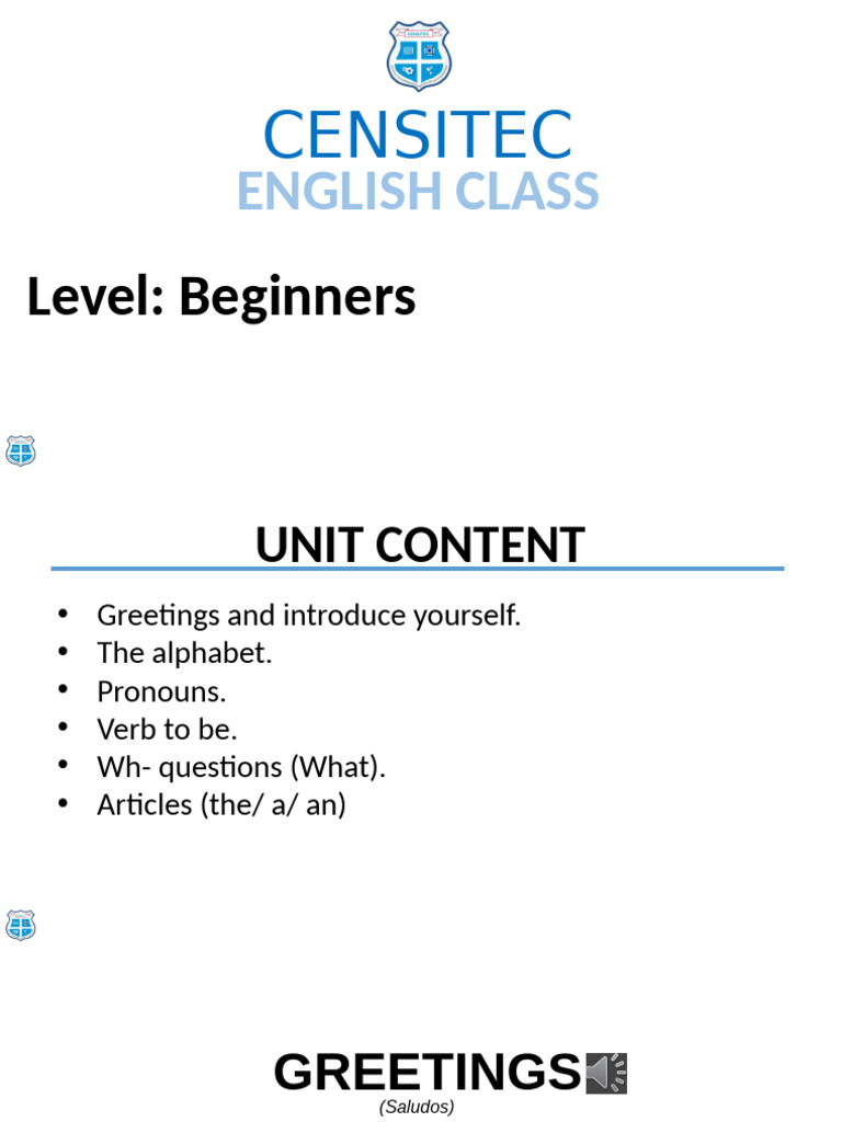 UNIT 1 - BEGINNERS | PDF