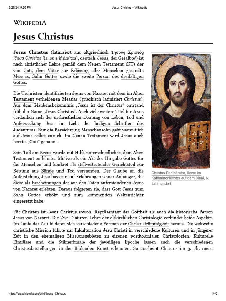 Jesus Christus - Wikipedia | PDF