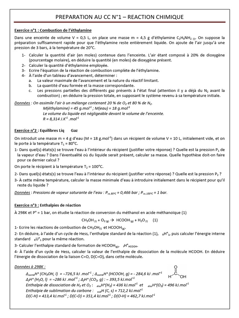 Sujet blanc CC n°1 | PDF