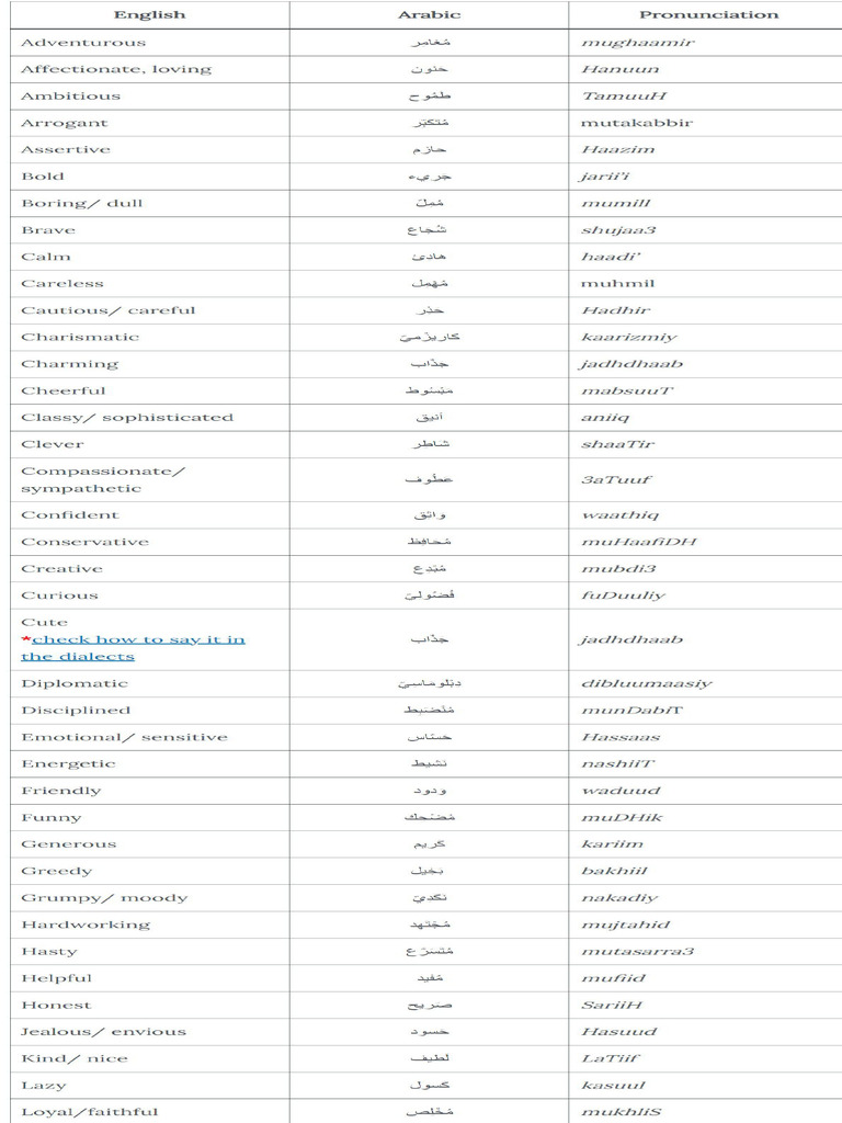 Adjectives 3AM AN | PDF