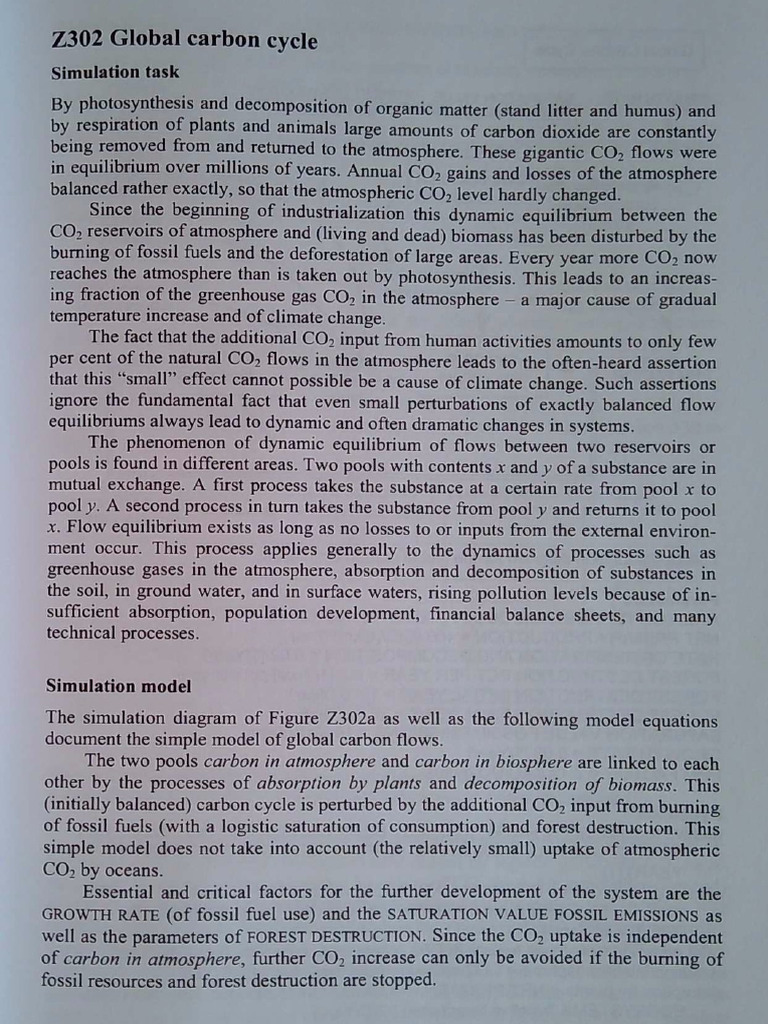 Bossel Global Carbon Cycle | PDF