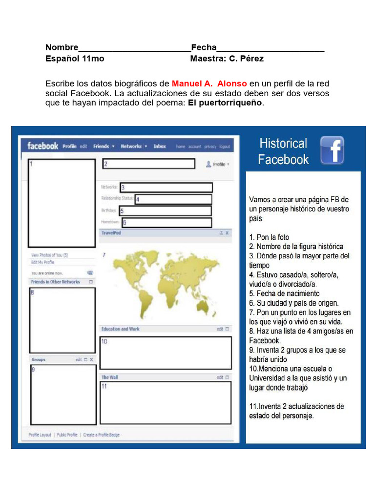 Datos Biográficos en Perfil de Facebook | PDF | Ciencias sociales ...