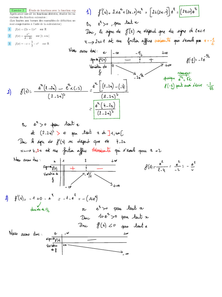 Fiche 2 Exo 6 Correction | PDF