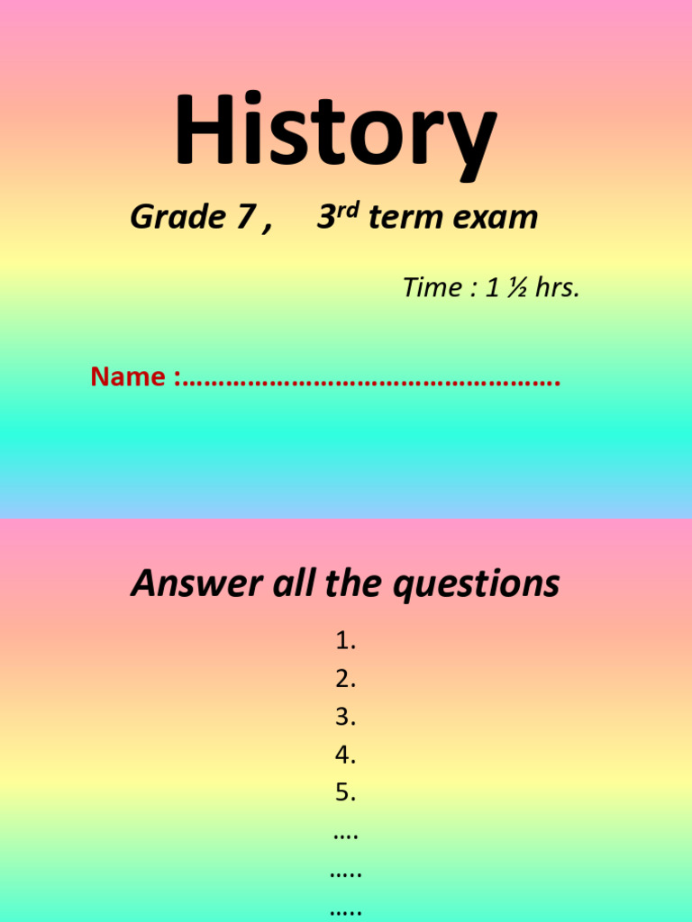 Gr.7 History | PDF