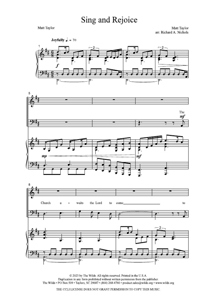 Sing and Rejoice Preview | PDF