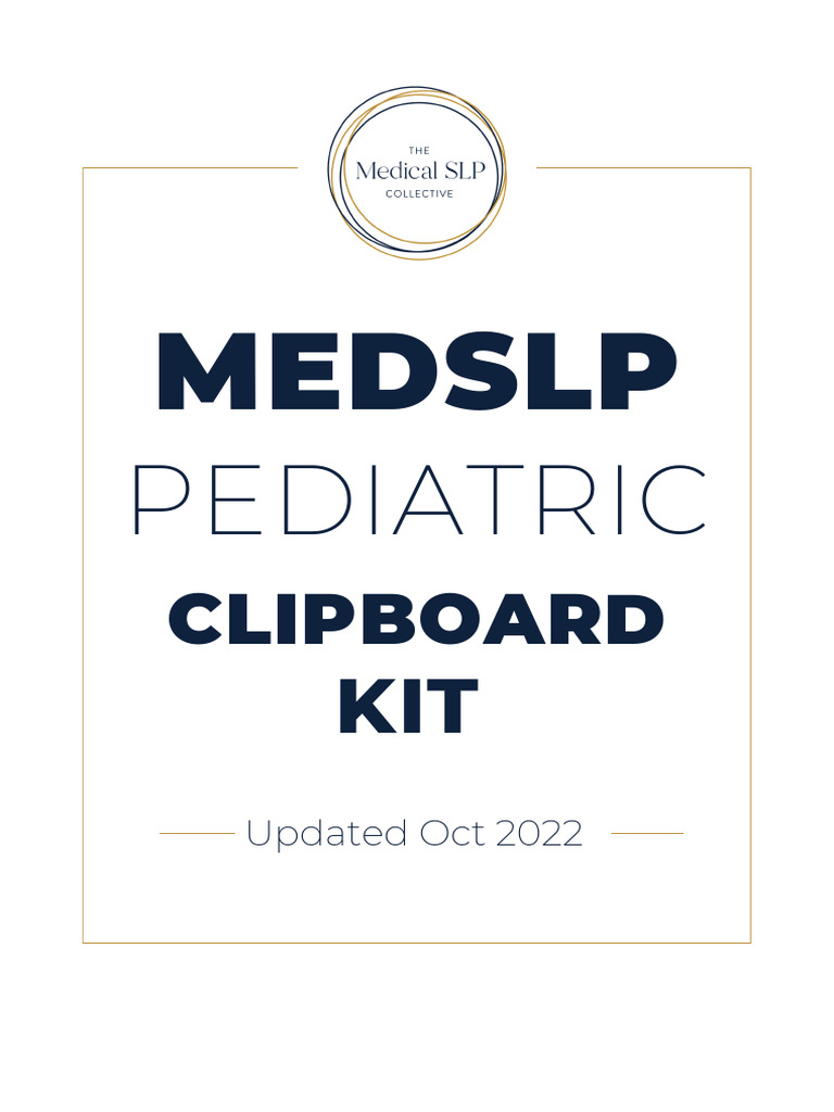 Pediatric Clipboard Kit | PDF