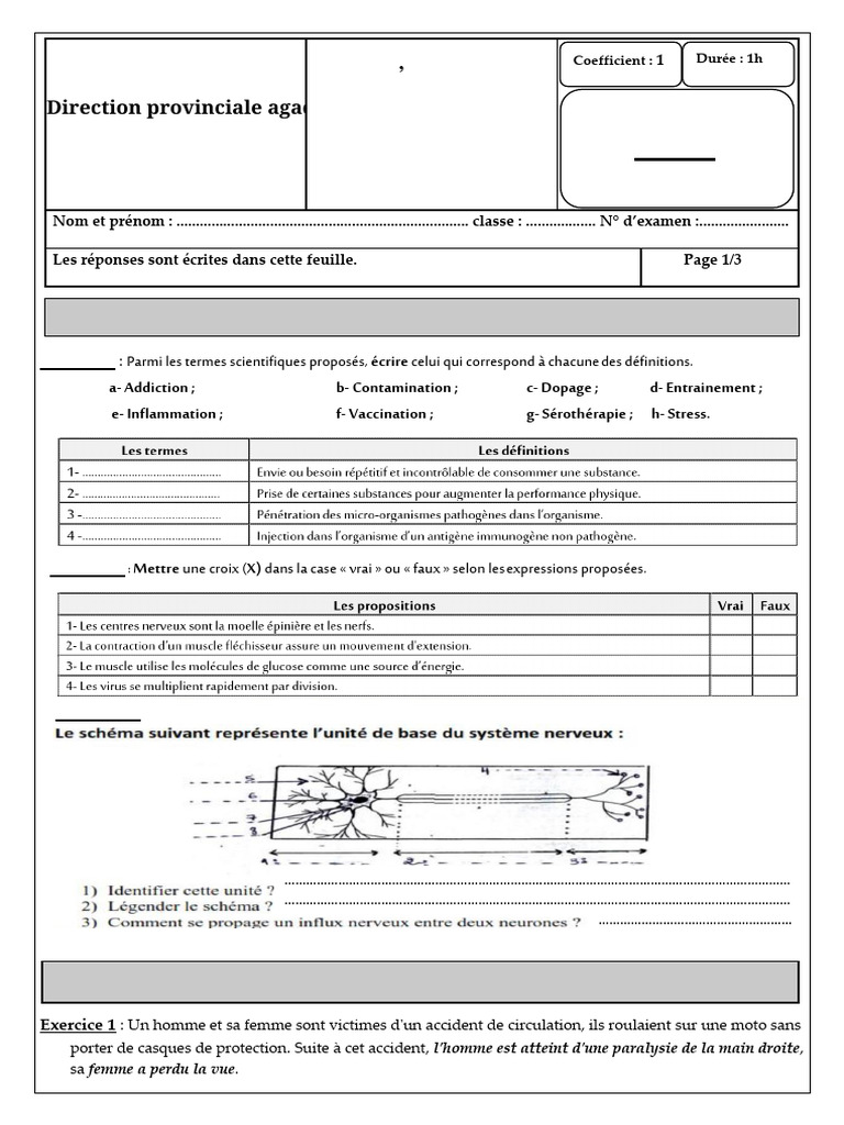 Modele Examen Regional | PDF