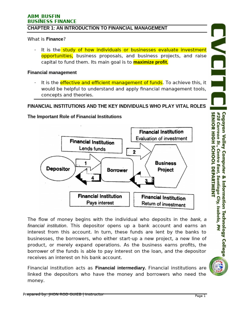 Business Finance Module 1 | PDF