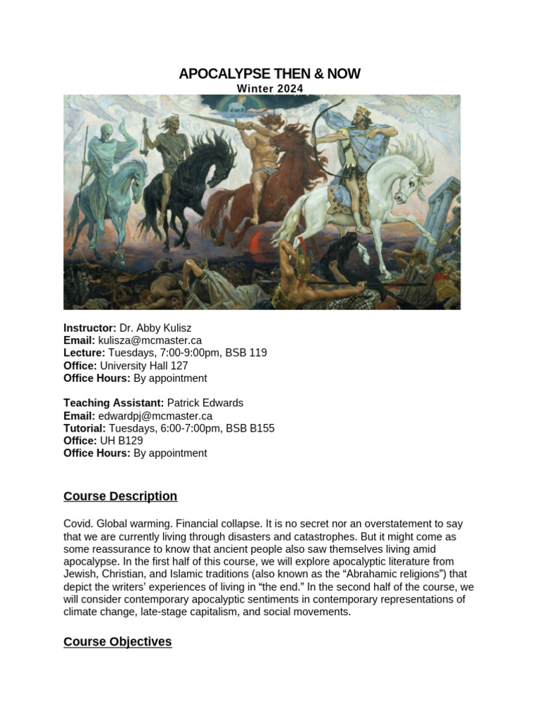 SCAR 2AP3 Course Outline 20243 | PDF