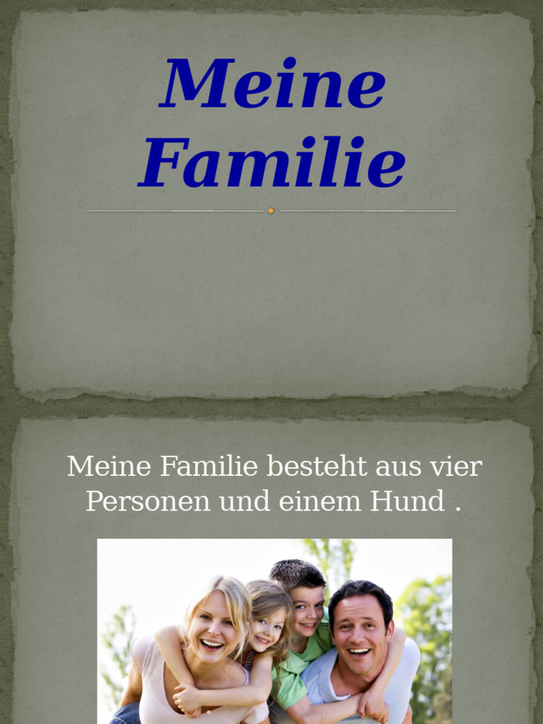 Meine Familie | PDF