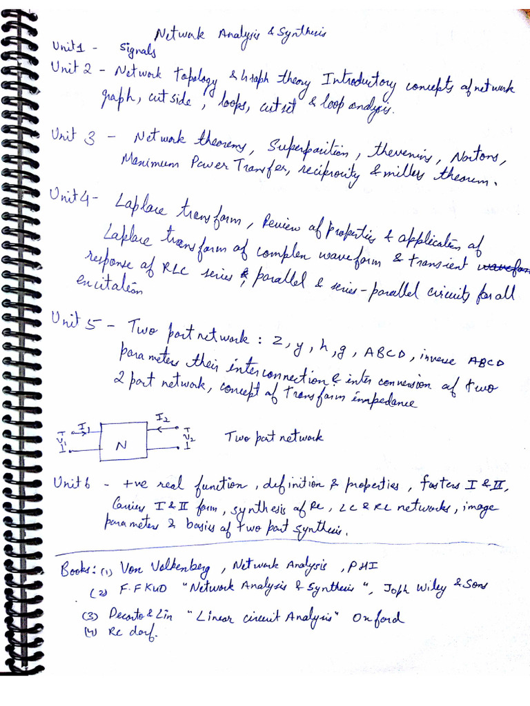 Notes Till First Order Circuits | PDF