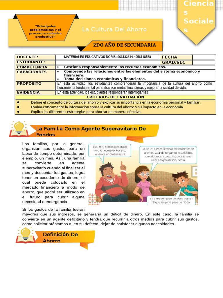 Ficha de Actividad CCSS 2° | PDF