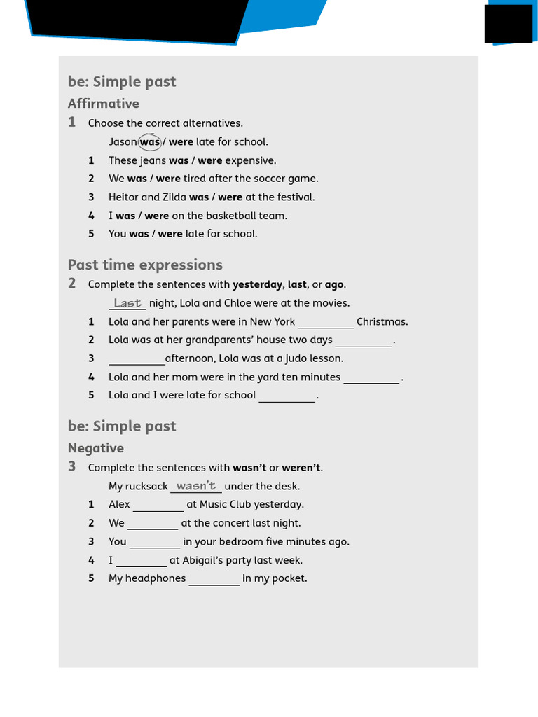 Past Simple - Practice #1 | PDF