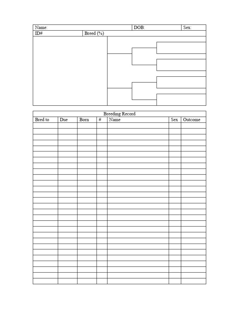 Breeding Record | PDF Breeding Record | PDF