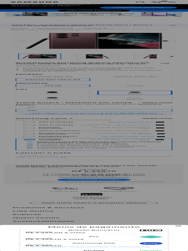 Galaxy S22 Ultra 5G - Samsung Brasil | PDF