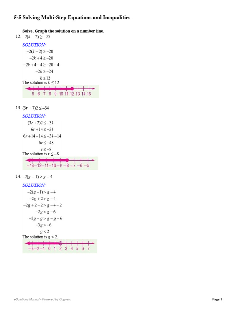 5-5, P. 253 - Solving - Multi Step - Equations - and - Inequalities-2 ...