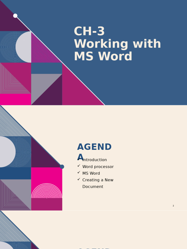 CH-3 Working With MS Word | PDF | Microsoft Word | Computing