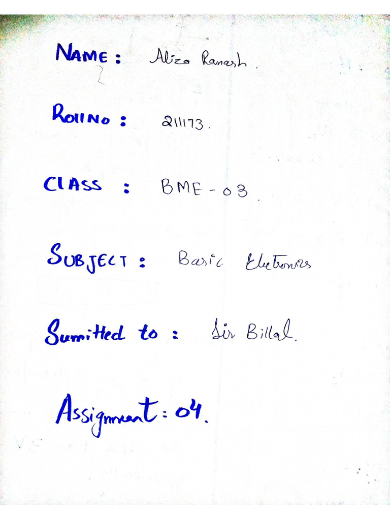 Aliza Ranash - BE Assignment 4 | PDF