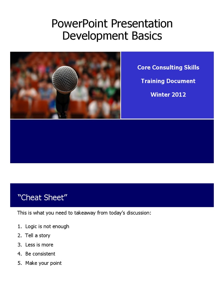 PowerPoint Presentation Development Basics | PDF | Persuasion | Page Layout