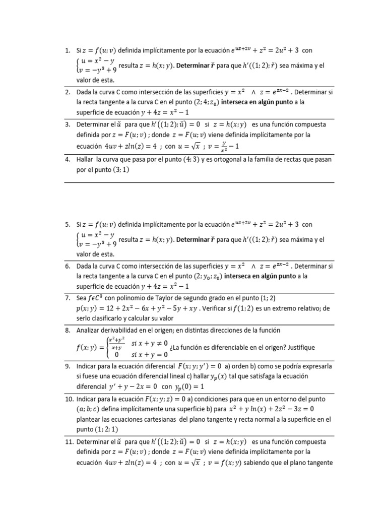 Ejemplos de Primer Parcial AM2 UTN | PDF