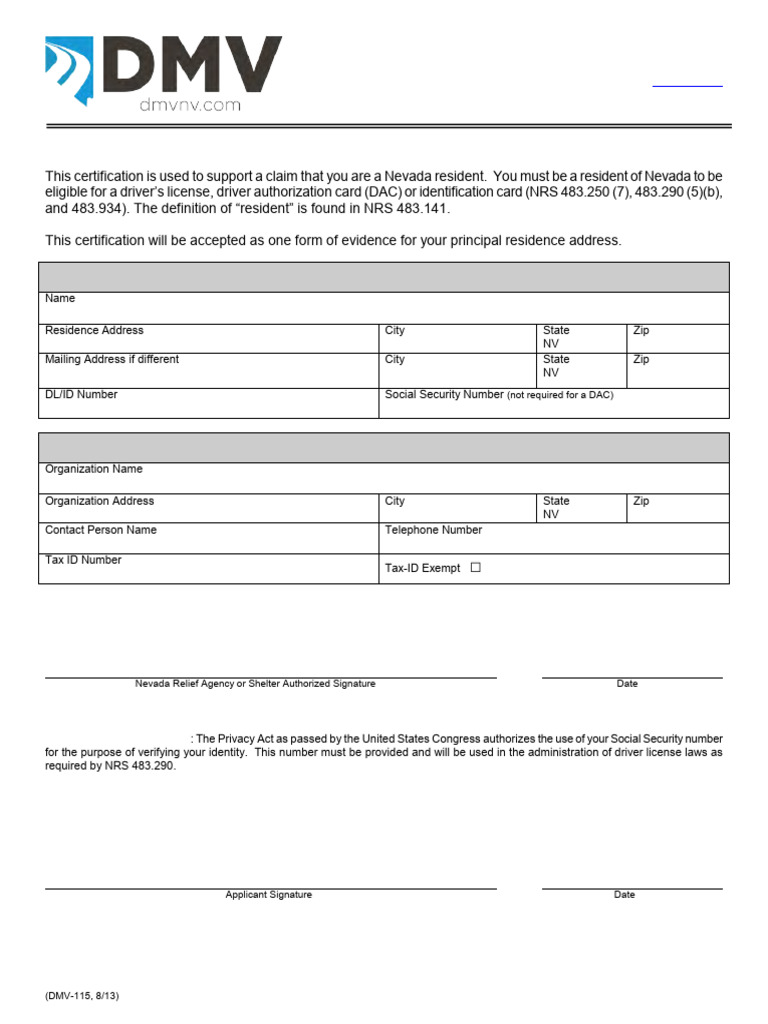 DMV 115 | PDF