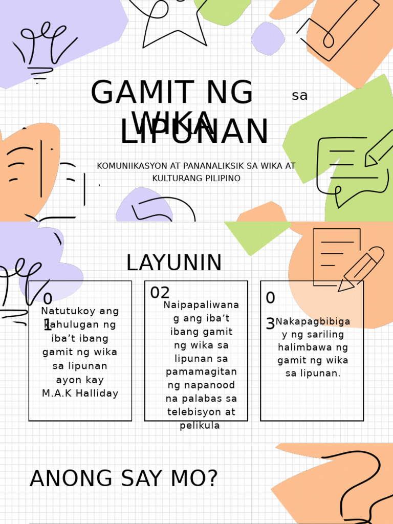 1.5 Gamit NG Wika Sa Lipunan | PDF