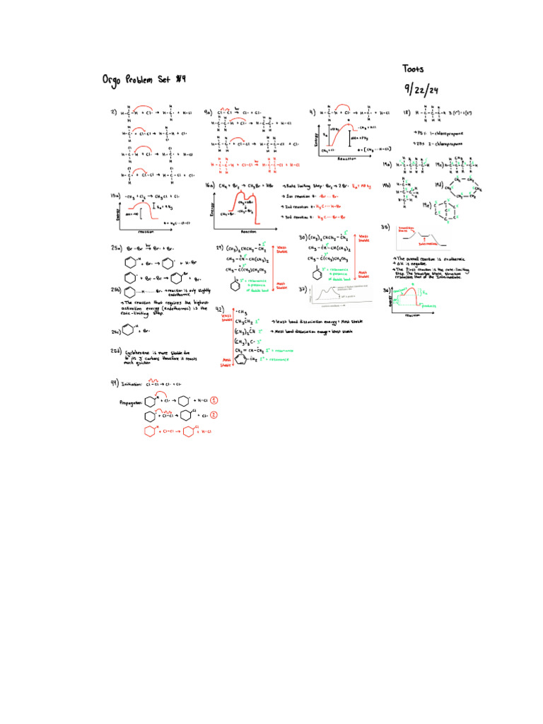 Orgo Problem Set #4 | PDF