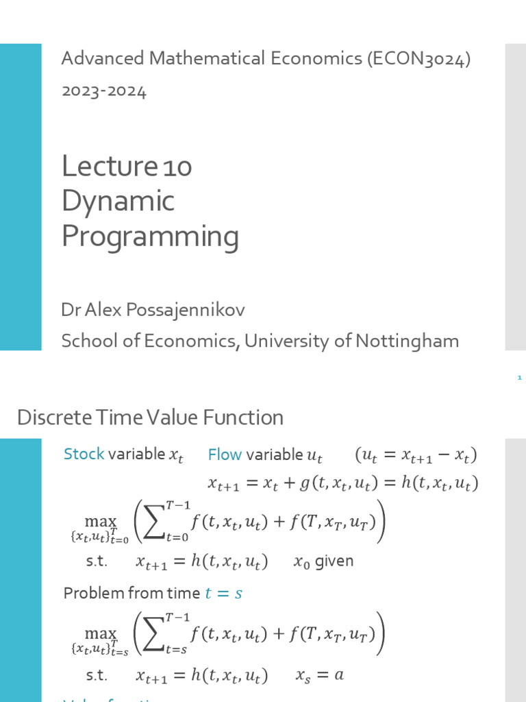 L10 DynamicProgramming | PDF