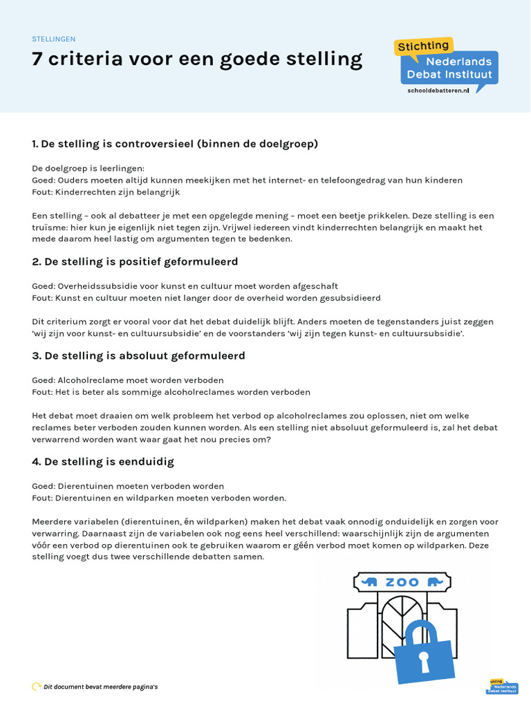 7 Criteria Voor Een Goede Stelling | PDF