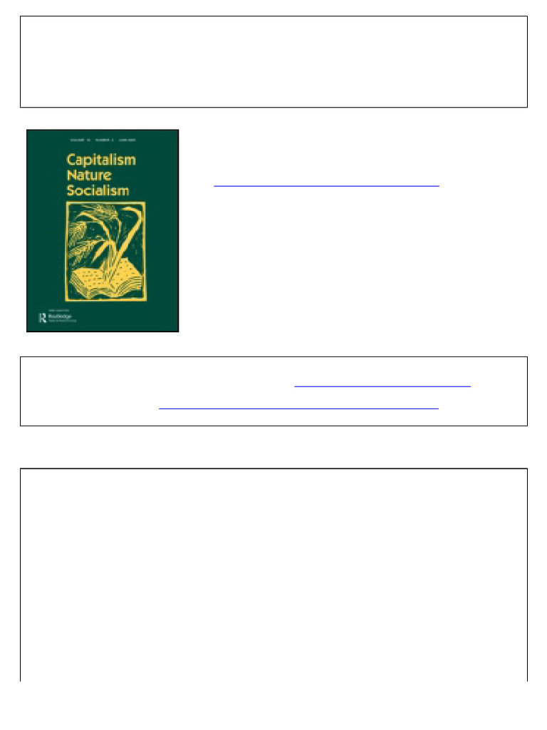 Lohmann, Larry - Capitalism Nature Socialism | PDF