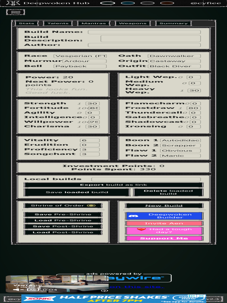 Deepwoken Builder | PDF
