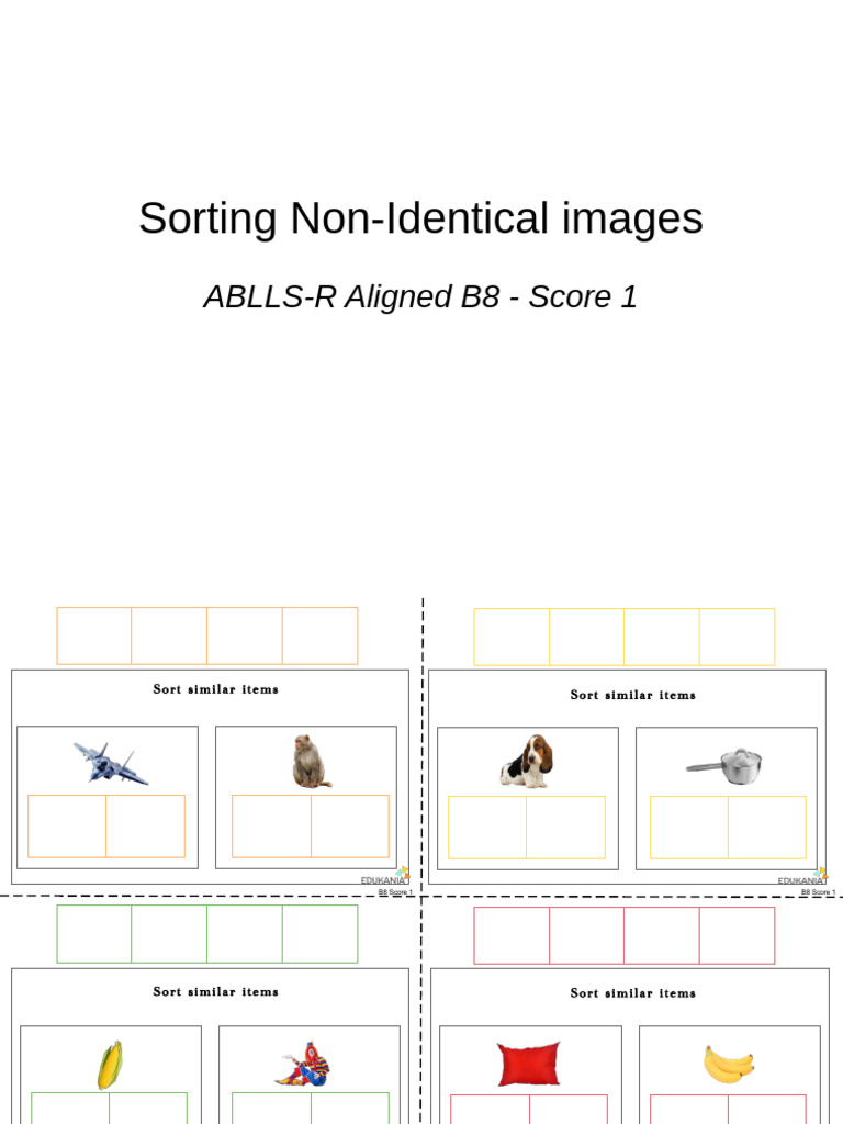 Sorting Non Identical Pictures Free Flashcards For Speech Therapy and ...