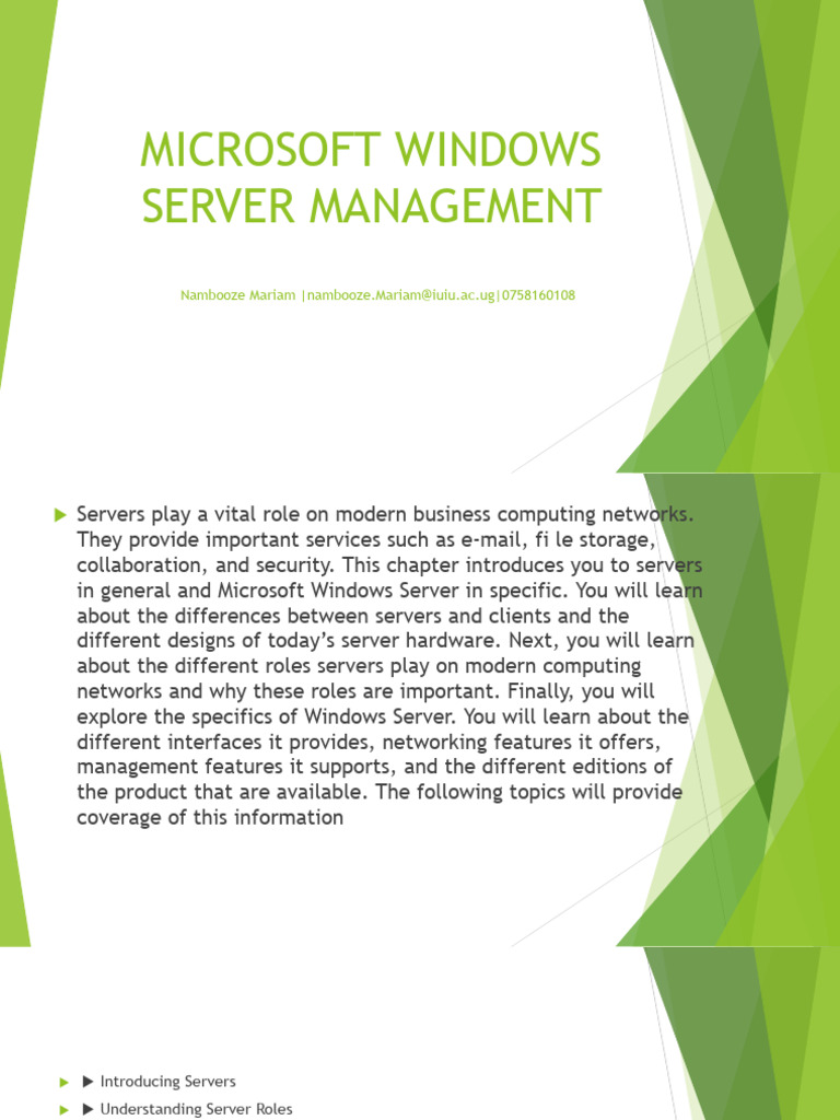 Server Management | PDF