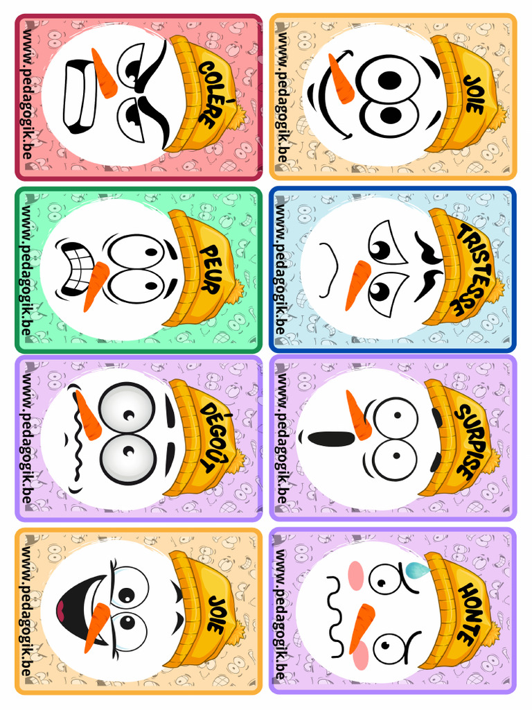cartes_emotions_bonhomme_de_neige_pedagogik-1 | PDF