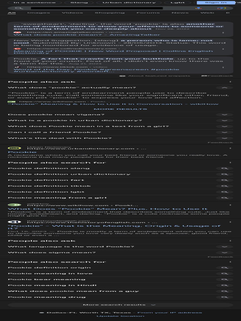 Pookie Definition - Google Search | PDF