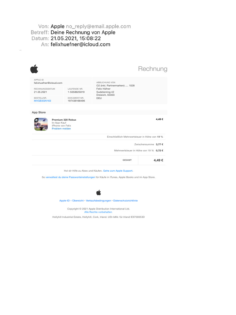 Faszinierend Apple Rechnung Anfordern Und Bewertung