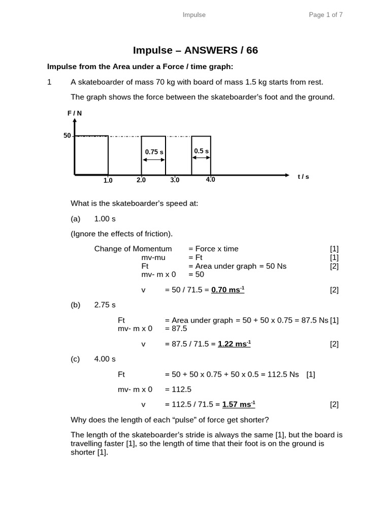 Impulse - ANSWERS | PDF