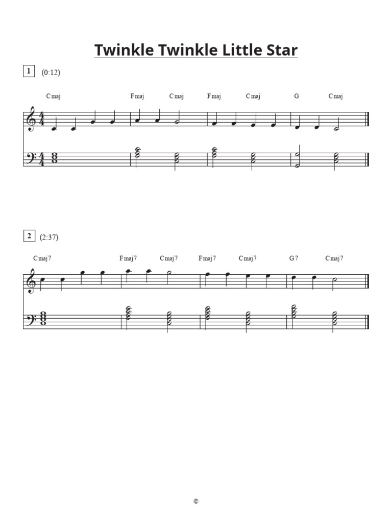 Twinkle Twinkle Little Star - Piano | PDF