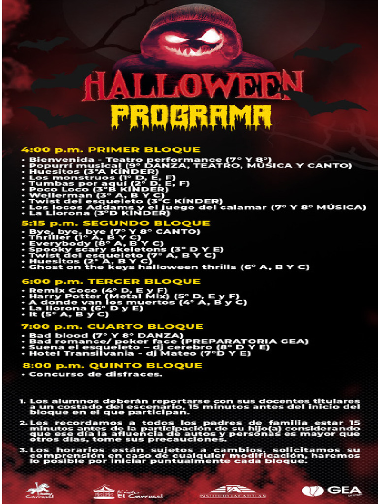 Programa HALLOWEEN 2022-1 | PDF