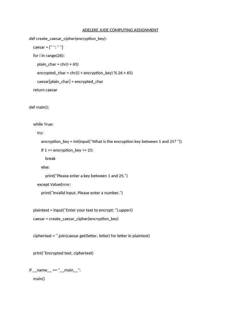 Adeleke Jude Computing Assignment | PDF