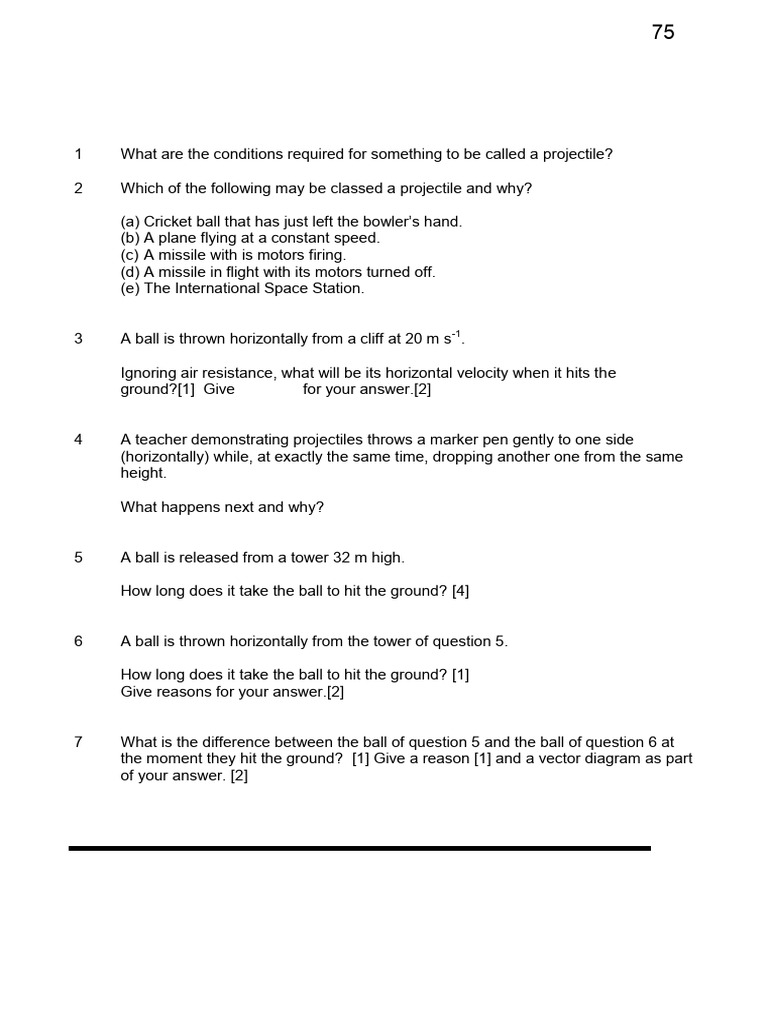 Projectiles ROB | PDF